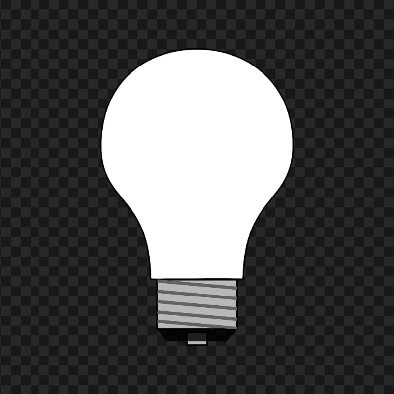 HD White Light Bulb Clipart Icon PNG | Citypng