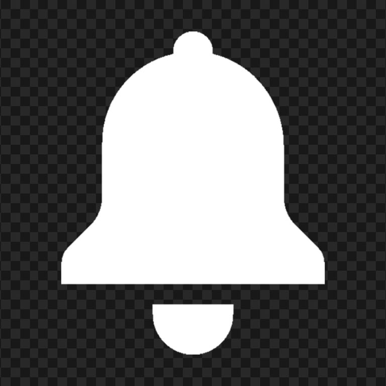 White Notification Bell Icon Transparent Background | Citypng