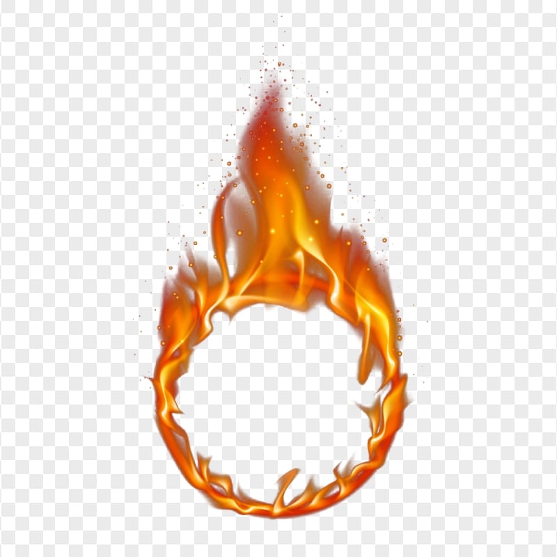Circle Outline Frame Border Fire Flame | Citypng