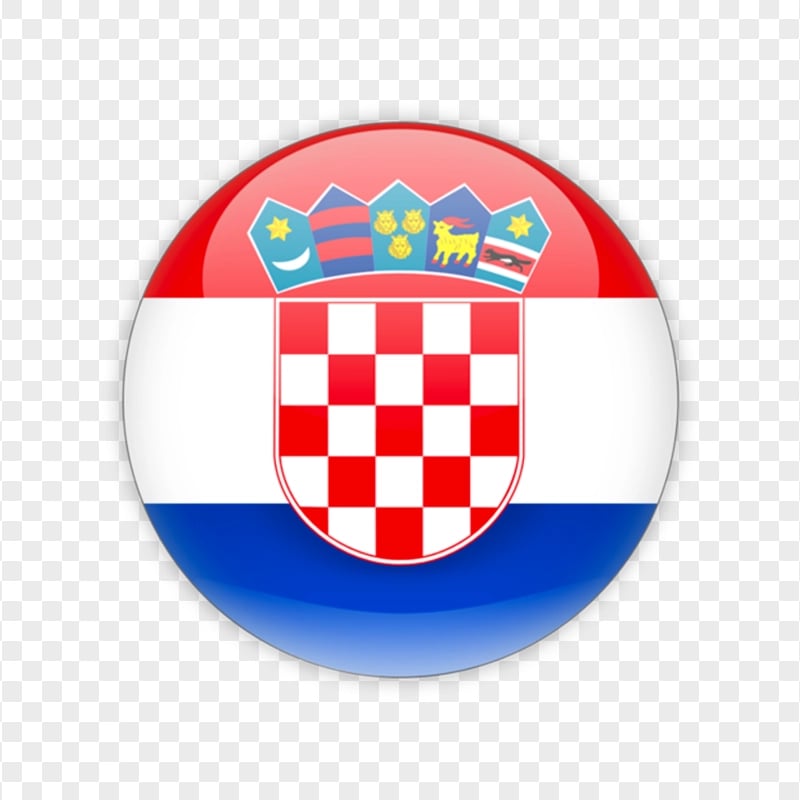 Glossy Round Croatia Flag Icon | Citypng