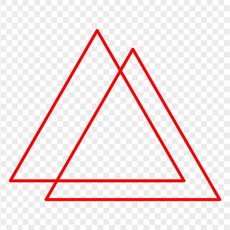 Black Double Outline Triangle PNG | Citypng