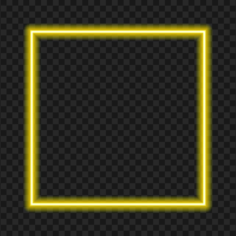 HD Yellow Neon Border Frame PNG | Citypng
