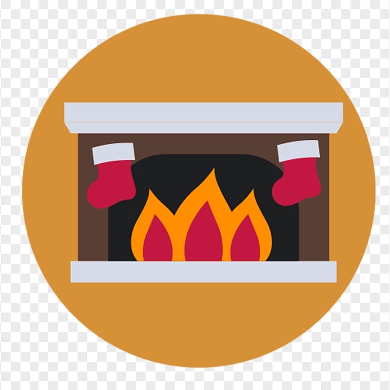 Round Flat Chimney Fireplace Icon PNG | Citypng
