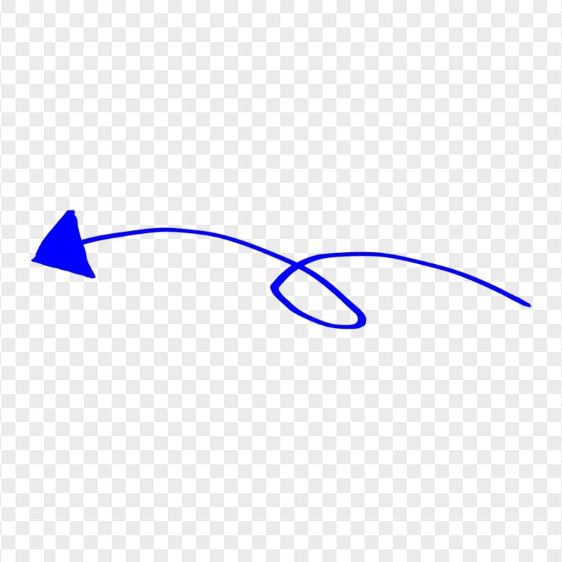 HD Dark Blue Line Art Drawn Arrow Pointing Left PNG | Citypng
