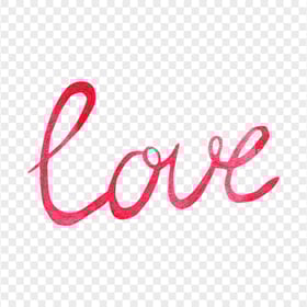 HD Love Word Pink Text Hand Brush Lettering PNG | Citypng