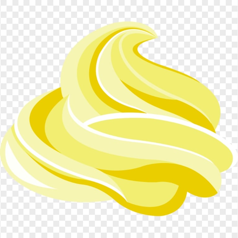 HD Cupcake Icing Yellow Cream Cartoon Illustration PNG | Citypng