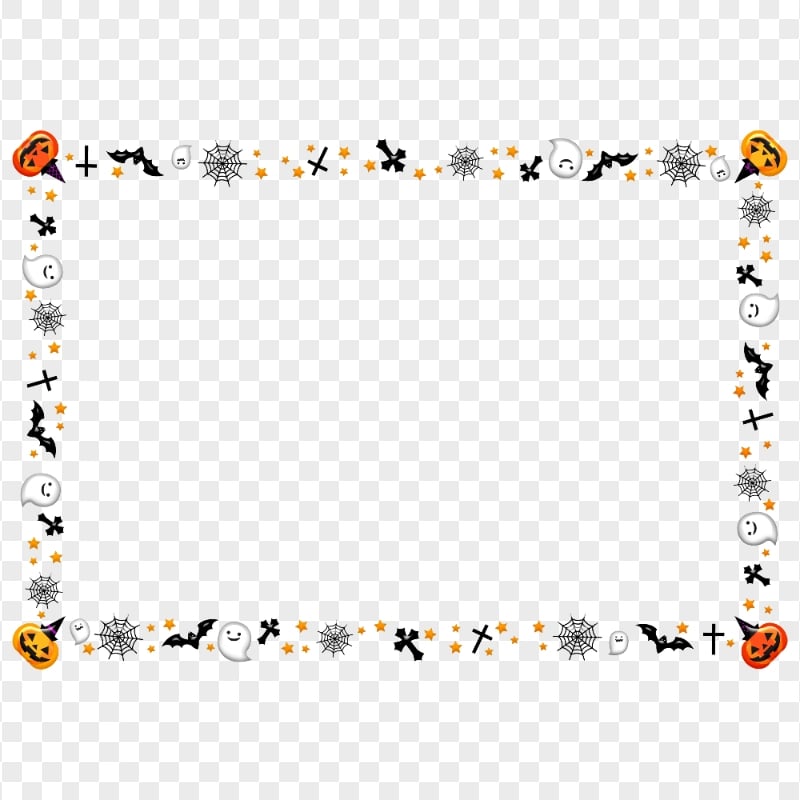 Halloween Items Elements Frame PNG | Citypng