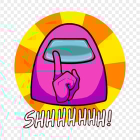 HD Purple Among Us Crewmate Shhh Logo PNG | Citypng