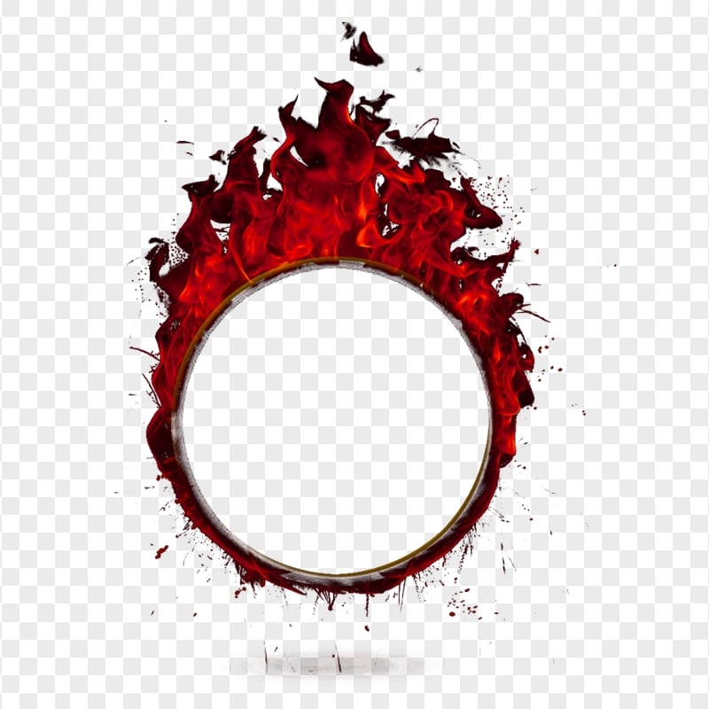HD Ring Of Red Fire Circle PNG | Citypng