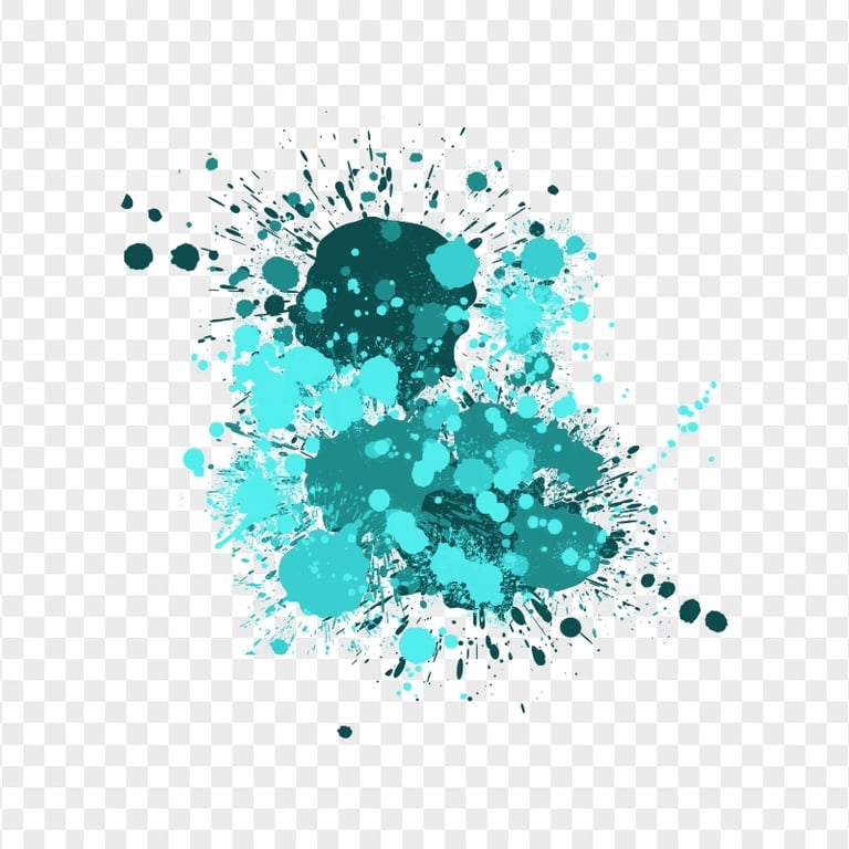 HD PNG Grunge Blue Cyan Drop Paint Splodge | Citypng