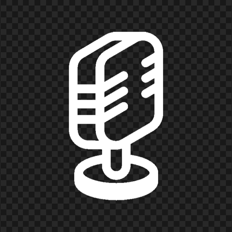 PNG Radio Microphone Mic Sound White Icon | Citypng