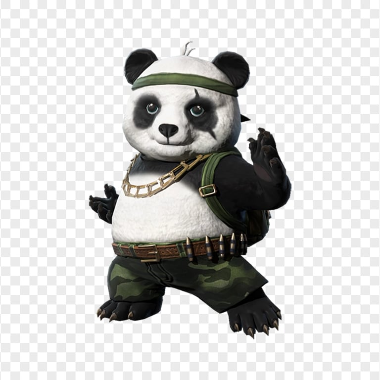 Detective Panda Pet Character With Free Fire Logo | Citypng