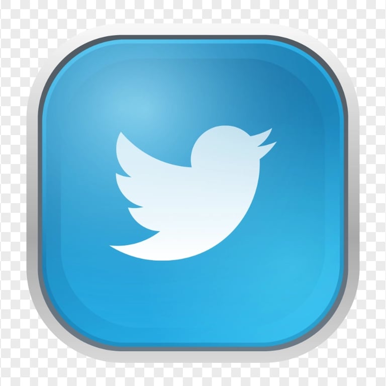 HD Square Twitter App Icon With Gray Frame PNG | Citypng