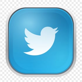 HD Square Twitter 3D App Icon PNG | Citypng