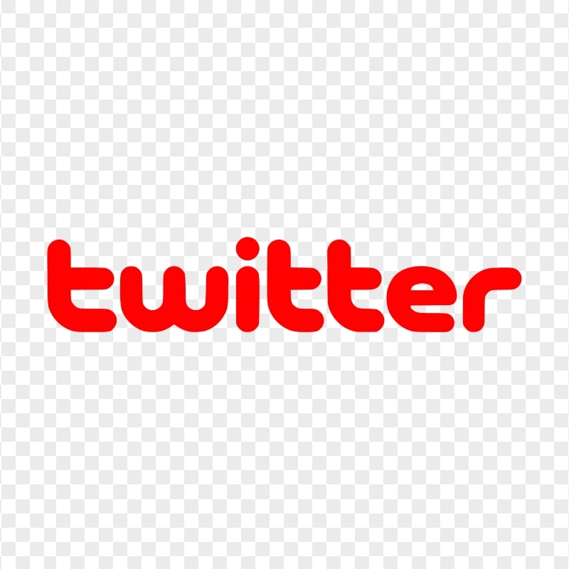HD Twitter Red Text Logo PNG | Citypng