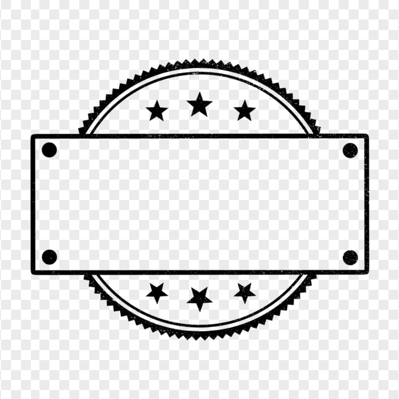 HD Blank Empty Clear Black Round Stamp PNG | Citypng
