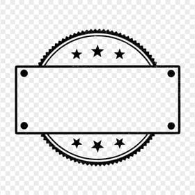 HD Clear Round Stamp With Stars PNG | Citypng