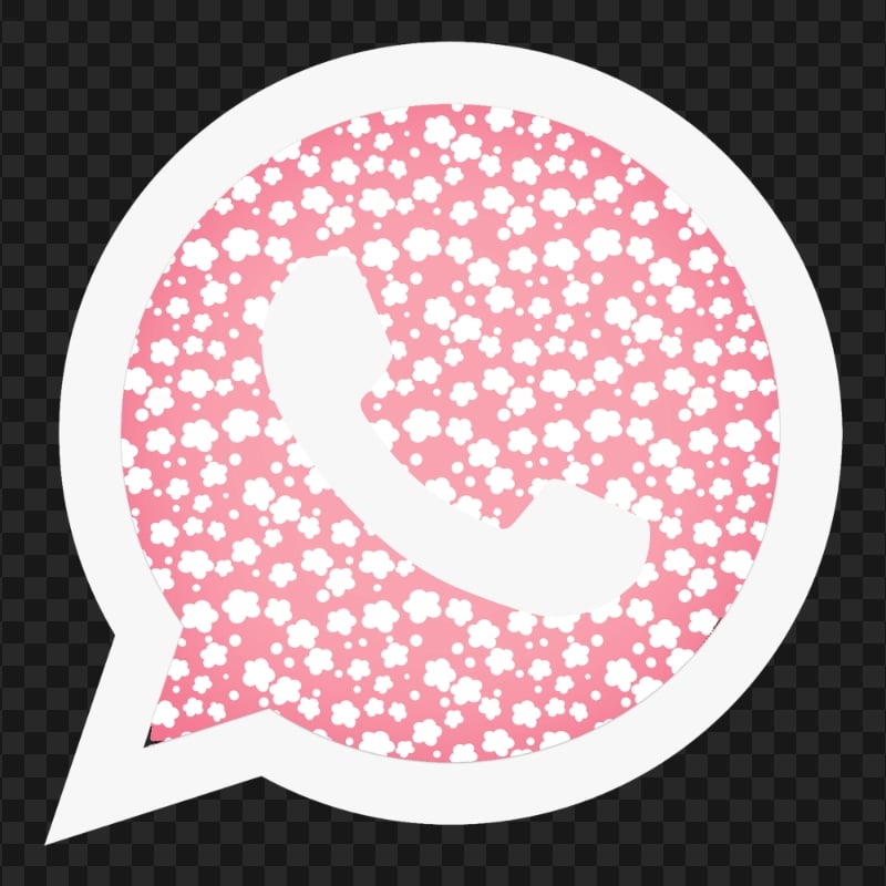 HD Beautiful Pink & White Whatsapp Wa Symbol Logo Icon PNG | Citypng