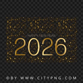2026 Happy New Year Glitter Effect PNG Image | Citypng