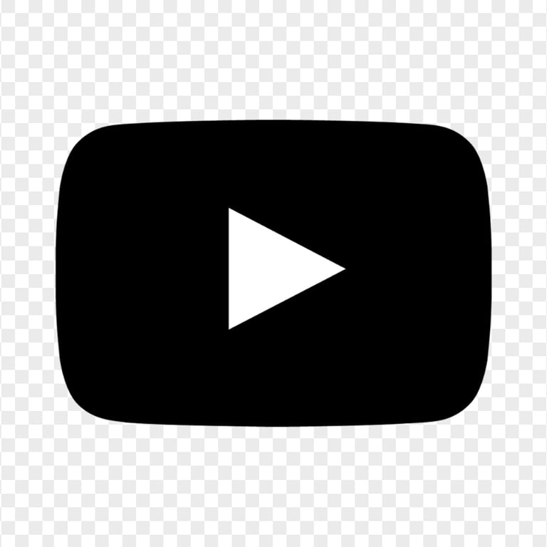HD B & W Youtube YT Triangle Symbol Logo Icon Sign PNG | Citypng