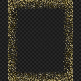 Gold Glitter Square Frame HD PNG | Citypng