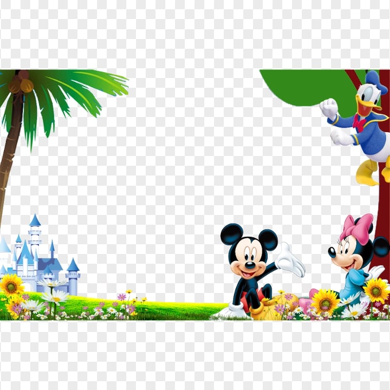 Mickey Mouse With Friends Photo Frame HD PNG | Citypng