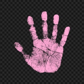 HD Light Pink Hand Print Silhouette Clipart PNG | Citypng