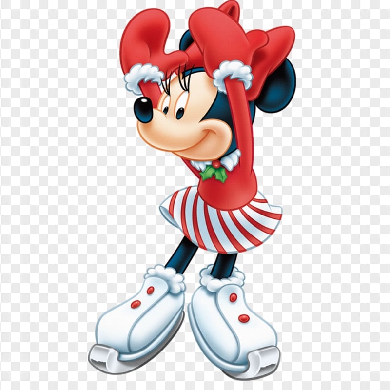 Cartoon Minnie Mouse Christmas Santa Theme PNG IMG | Citypng