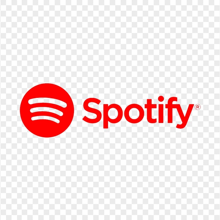 Transparent HD Spotify Red Text Logo | Citypng