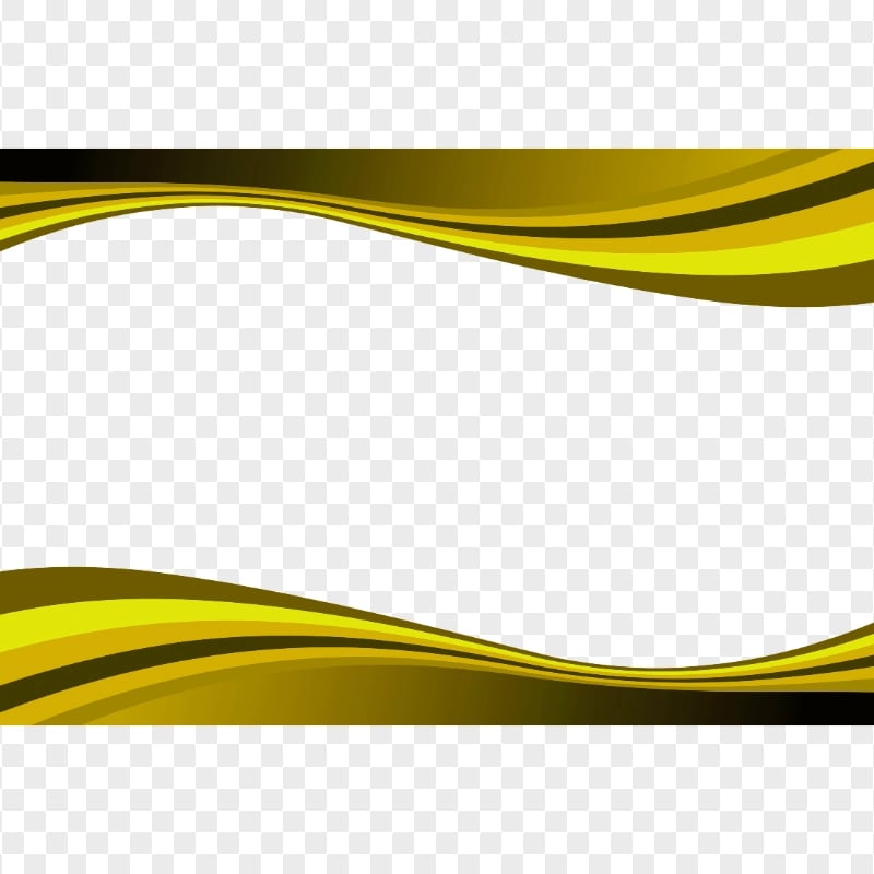 Abstract Curved Yellow Lines Borders Frame HD PNG | Citypng