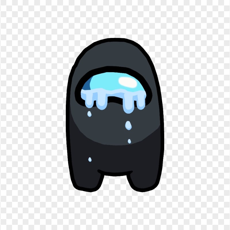 HD Black Among Us Crewmate Front View Crying PNG | Citypng