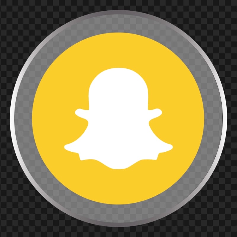 HD Snapchat Glossy Round Circular Circle Icon PNG Image | Citypng