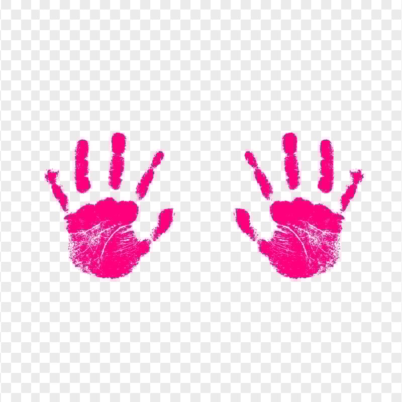 HD Pink Two Realistic Handprint PNG | Citypng