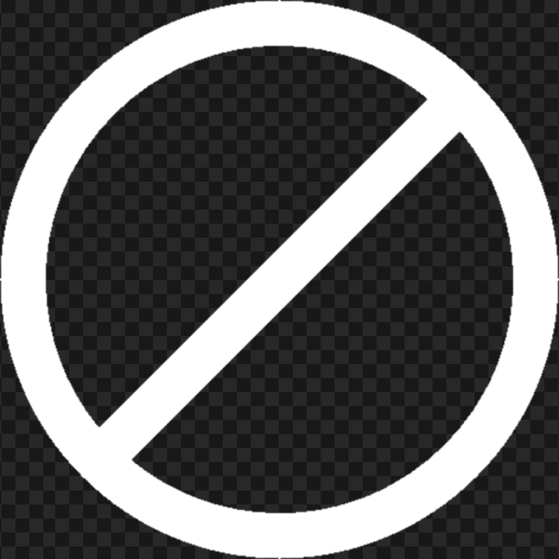 Not Symbol Transparent