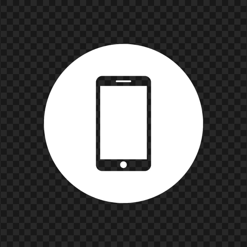 HD White Round Circle Modern Smartphone Icon Transparent PNG | Citypng
