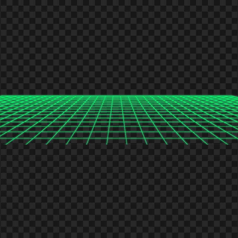 Download Green Neon Grid 80s PNG | Citypng