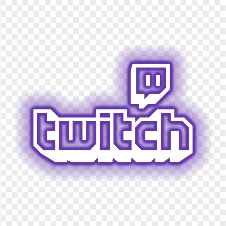 HD Beautiful Purple Neon Twitch Logo Transparent Background PNG | Citypng