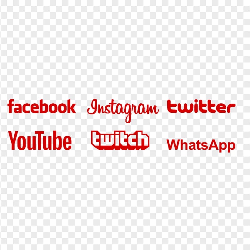 HD Social Media Red Logos PNG | Citypng