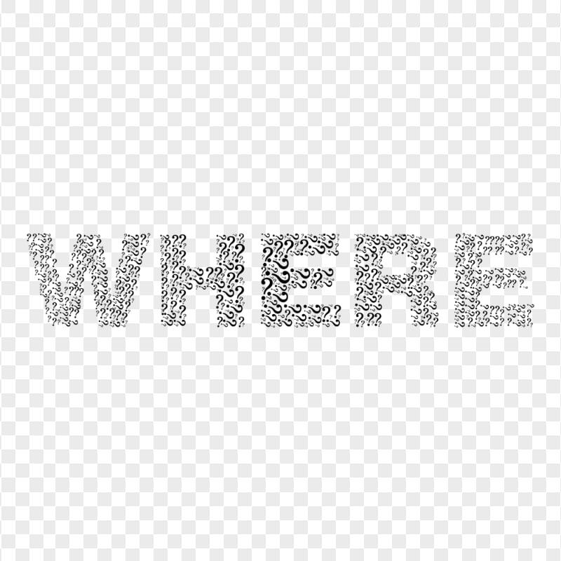 Where Black Word Typography PNG | Citypng