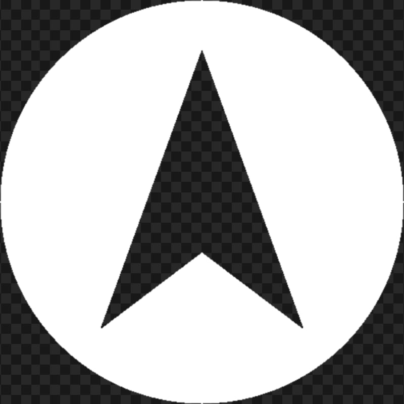 Direction North Round White Icon | Citypng