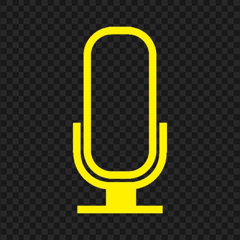 Yellow Microphone Mic Voice Sound Icon Transparent PNG | Citypng