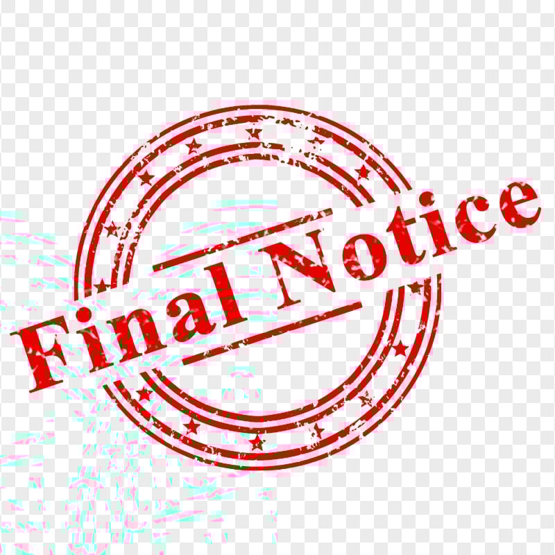 Final Notice Red Stamp HD Transparent Background | Citypng