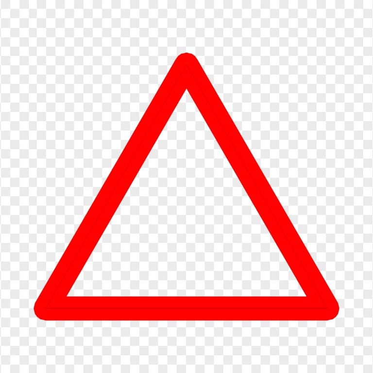 HD Black Outline Triangle Transparent Background | Citypng