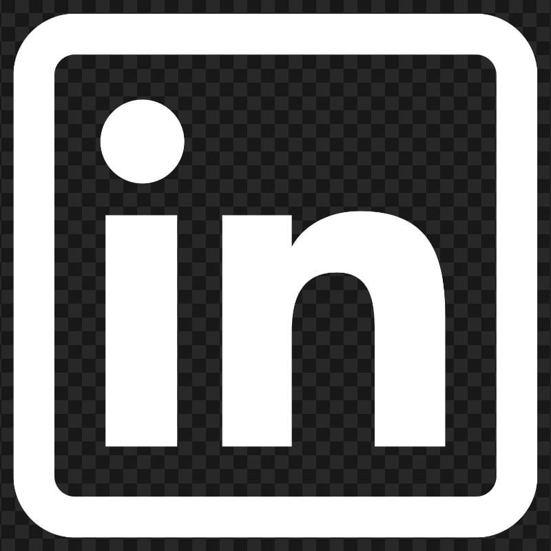 HD White Square Outline Linkedin IN Icon Symbol PNG | Citypng