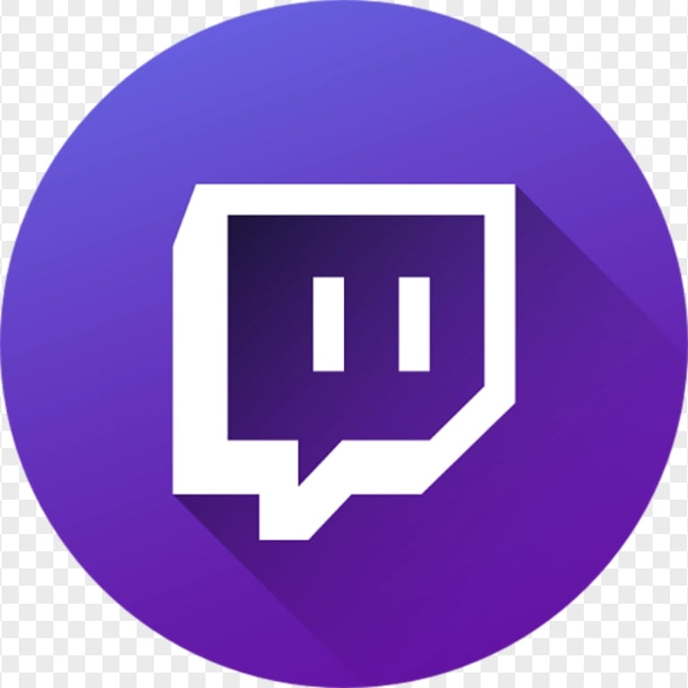 Twitch Purple Flat Circular App Icon PNG | Citypng
