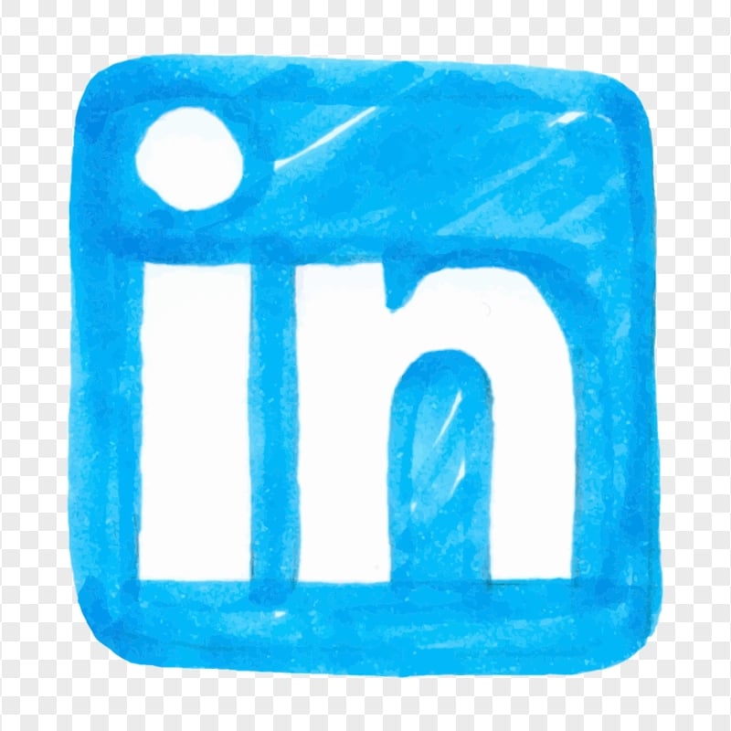 HD Blue Square Linkedin Drawing Icon PNG | Citypng