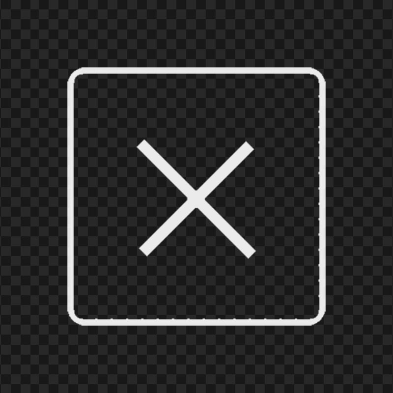 Transparent HD Close Gray X Square Icon | Citypng