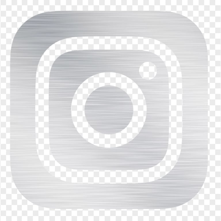 HD Square Silver Metal Brushed Instagram Logo Icon PNG | Citypng