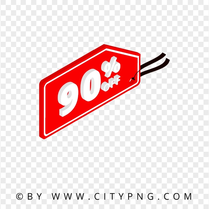 90% Off 3D Red Tag Label Logo HD PNG | Citypng