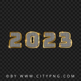 2023 Gold Art Line Text Logo Numbers HD PNG | Citypng